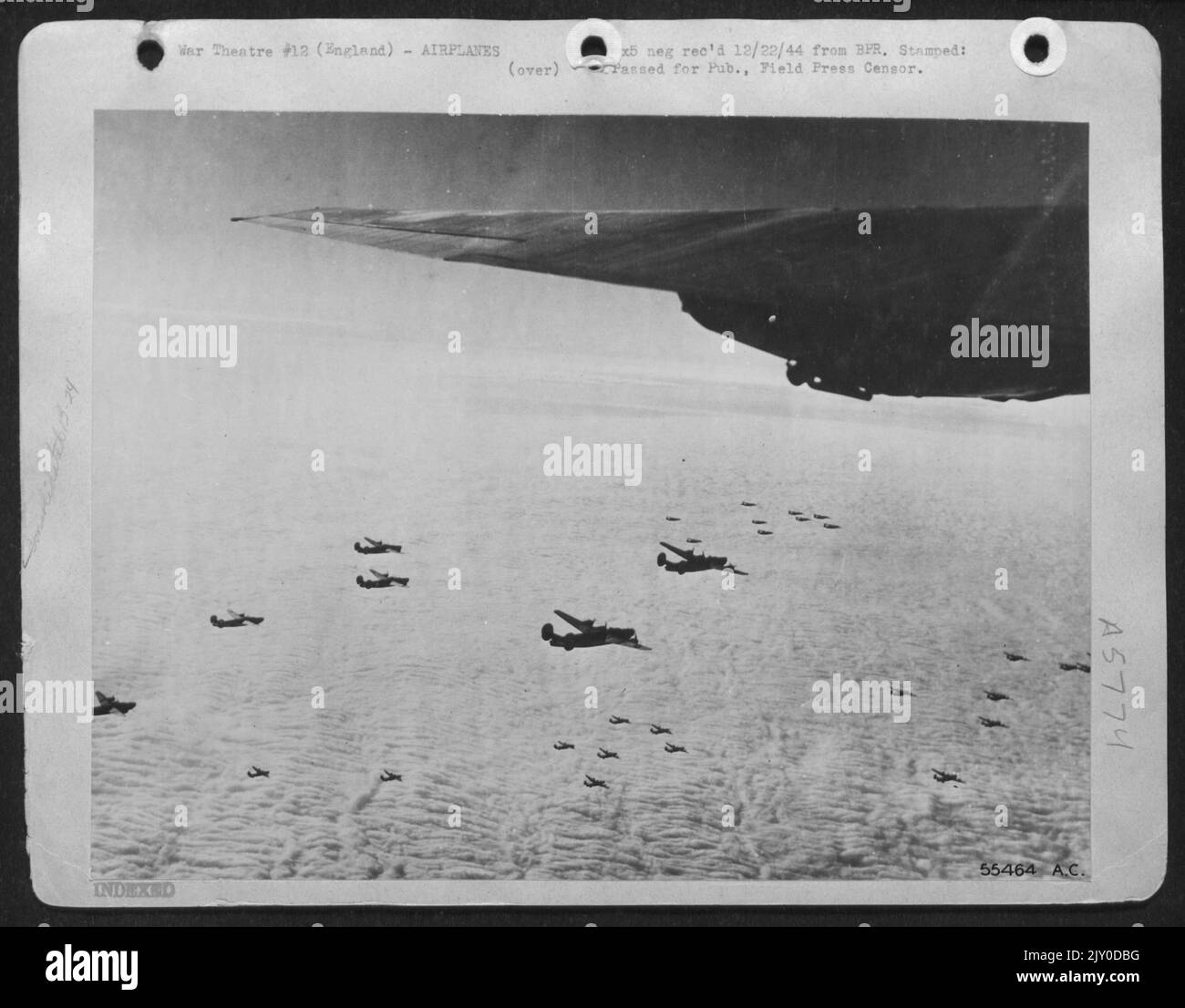 These heavy bombers of the 8th Air force head out over a solid bank of ...