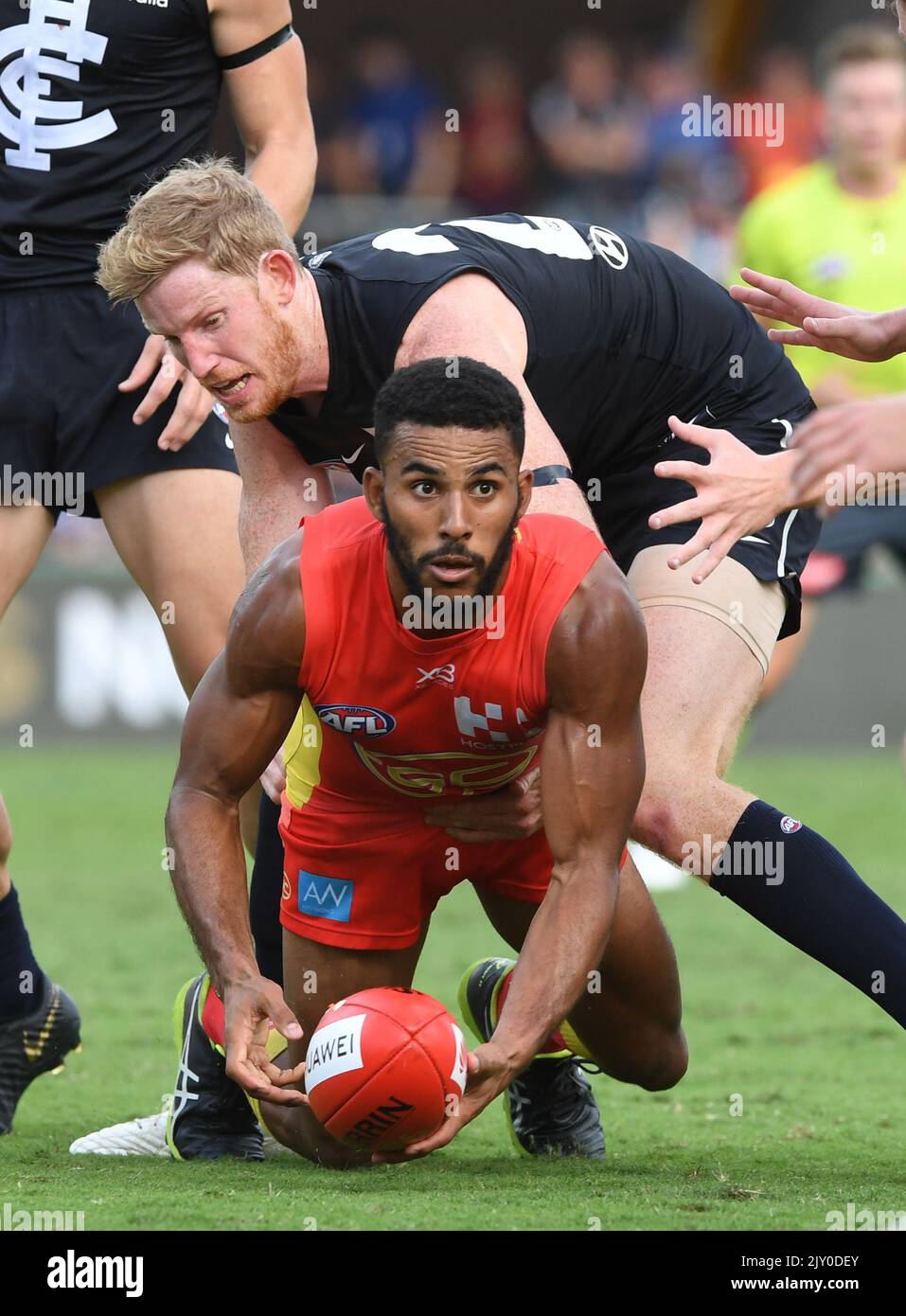 Touk Miller of the Suns during the Round 4 AFL match between the Gold ...