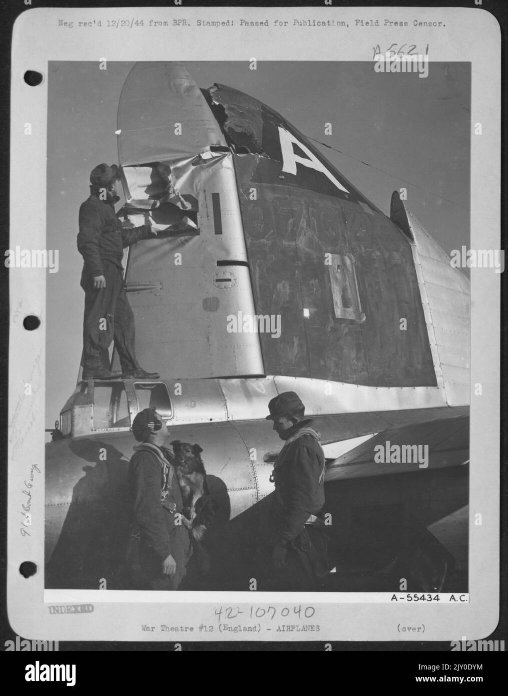 Pilot, 2nd Lt. John R. Lindahl, New Britain, Conn., holds the crew's ...
