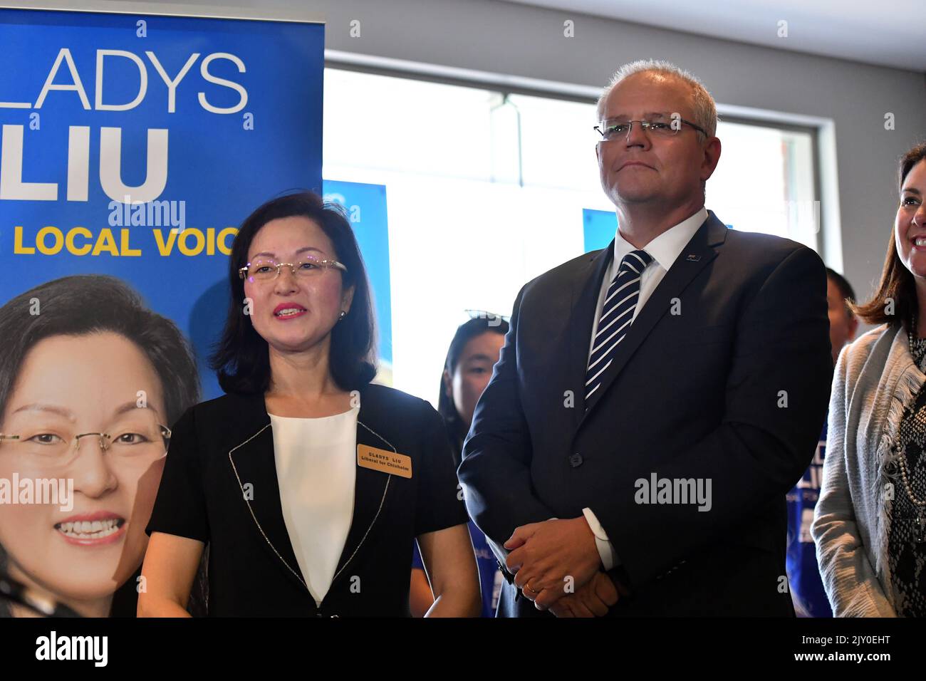 Prime Minister Scott Morrison and Liberal candidate for Chisholm Gladys ...