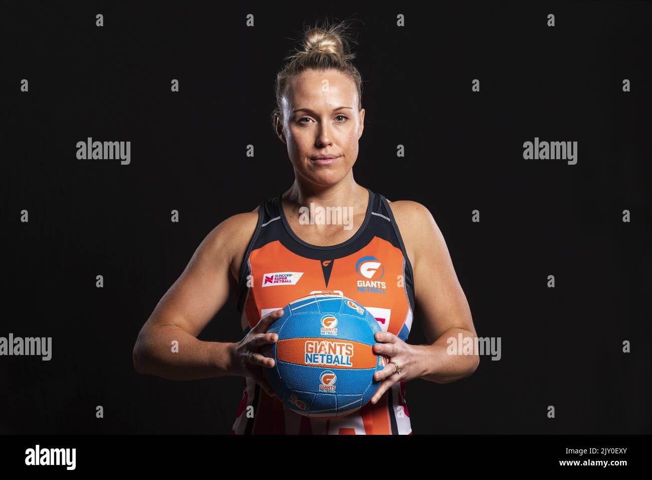 Kim Green of the Giants poses for a photo during the Suncorp Super ...
