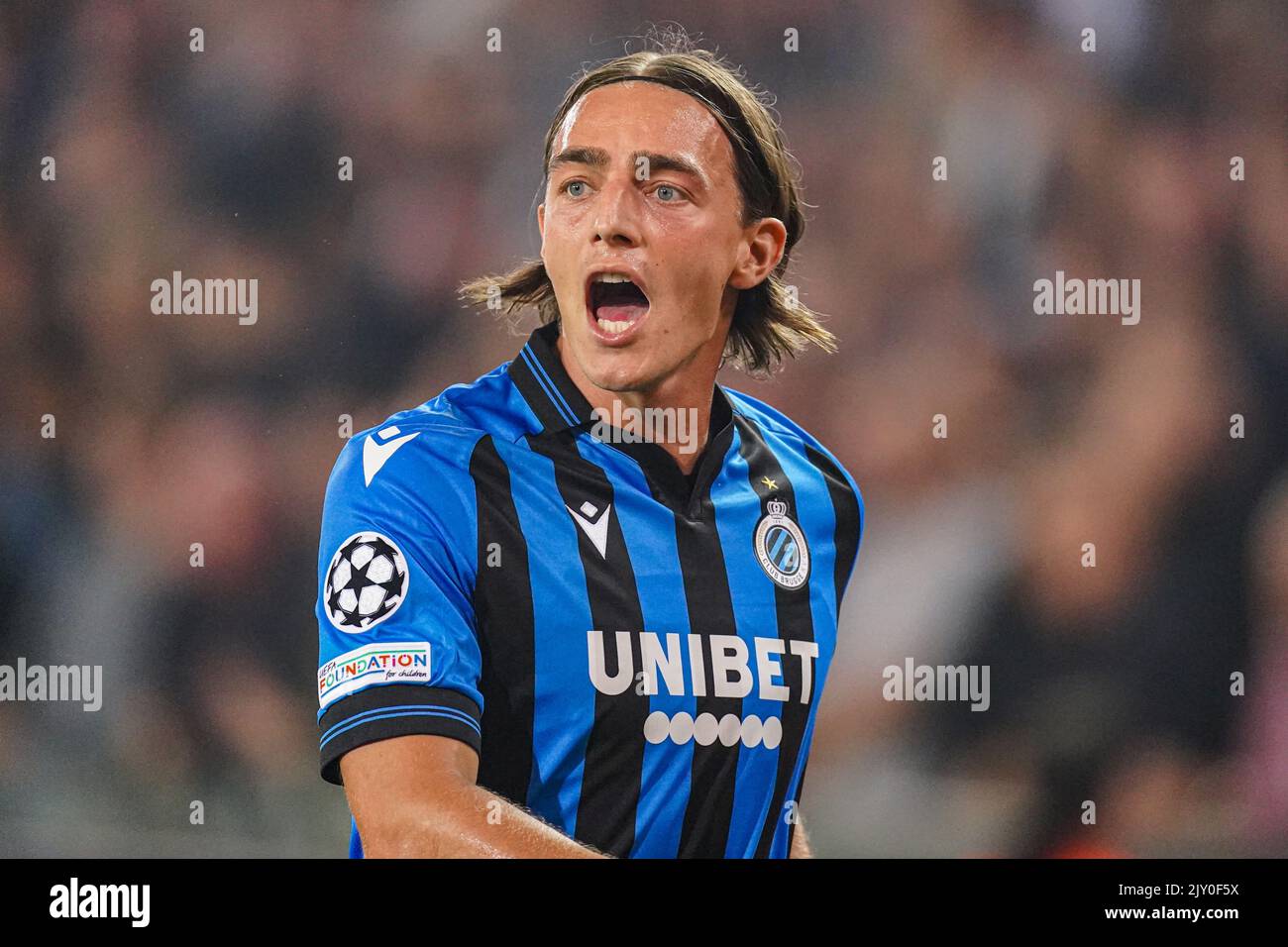 BRUGGES, BELGIUM - SEPTEMBER 7: Casper Nielsen of Club Brugge KV during ...