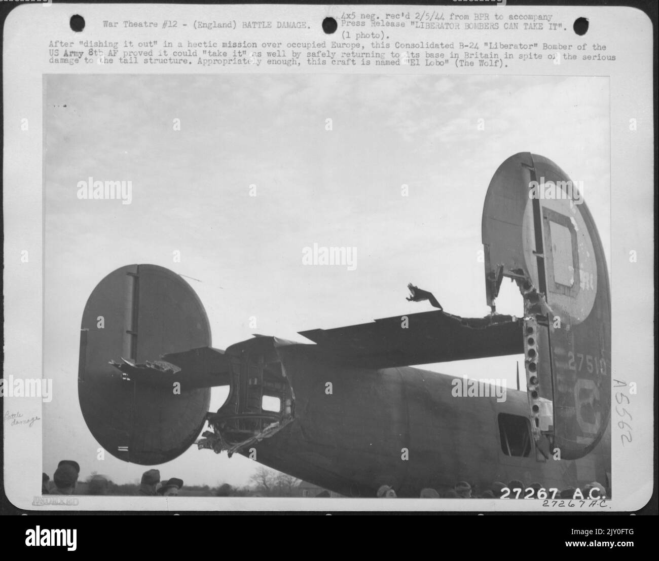 After "dishing it out" in a hectic mission ovre occupied Europe, this Consolidated B-24 ...