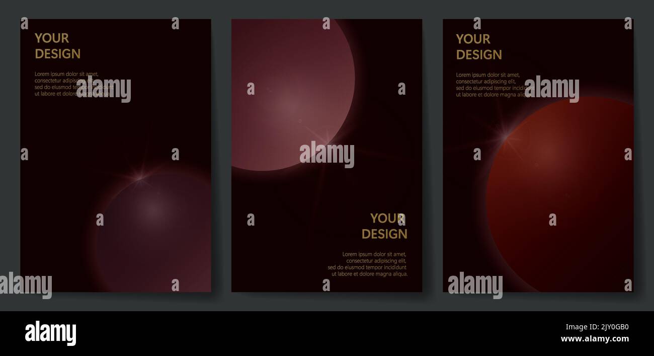 Space poster set. Space design with place for text Stock Vector Image ...