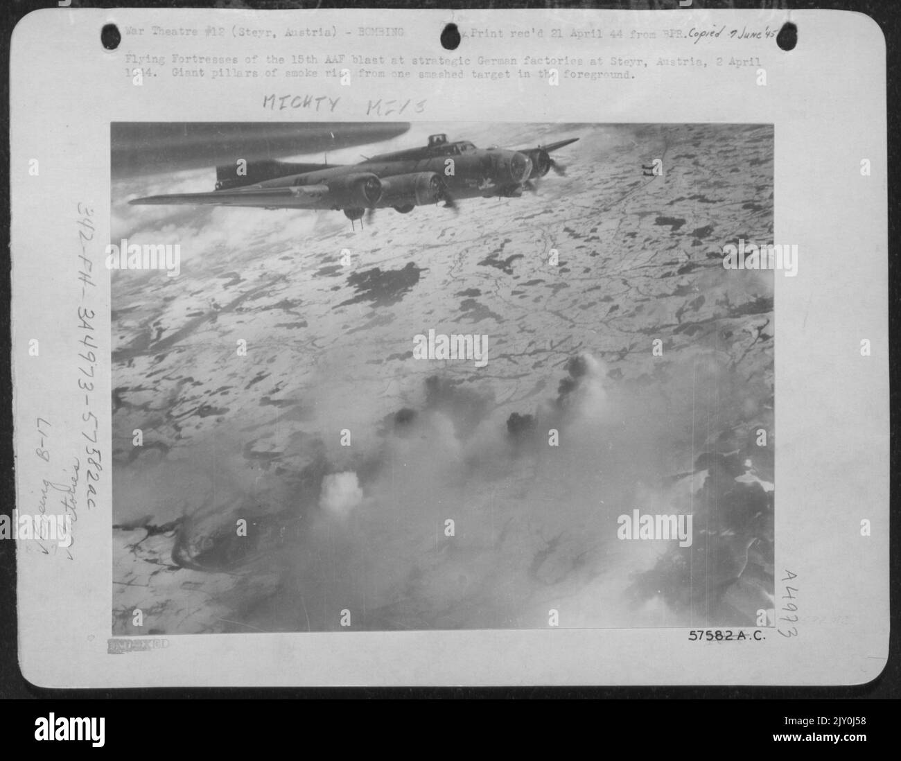 Flying Fortresses Of The 15Th Aaf Blast At Strategic German Factories ...