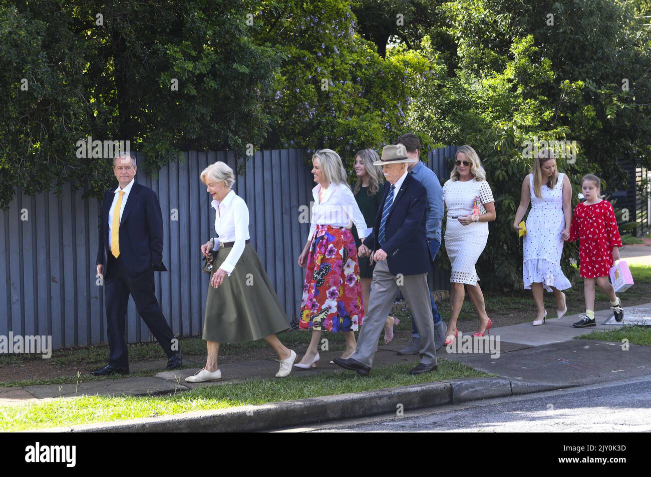(L-R) Australian Opposition Leader Bill Shorten, former Australian ...