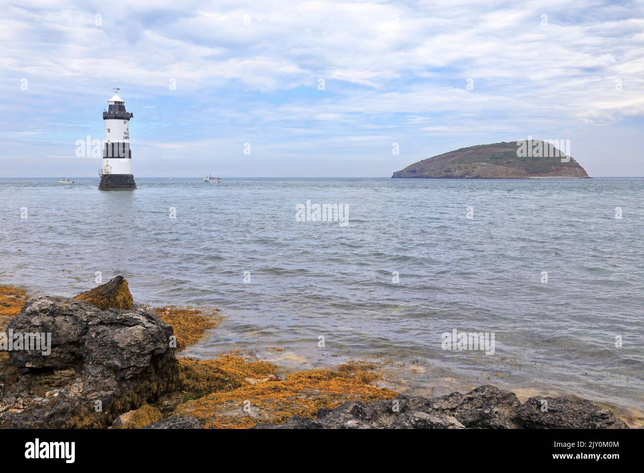 Penmon Lighthouse or Trwyn Du Lighthouse and Puffin Island, Penmon ...