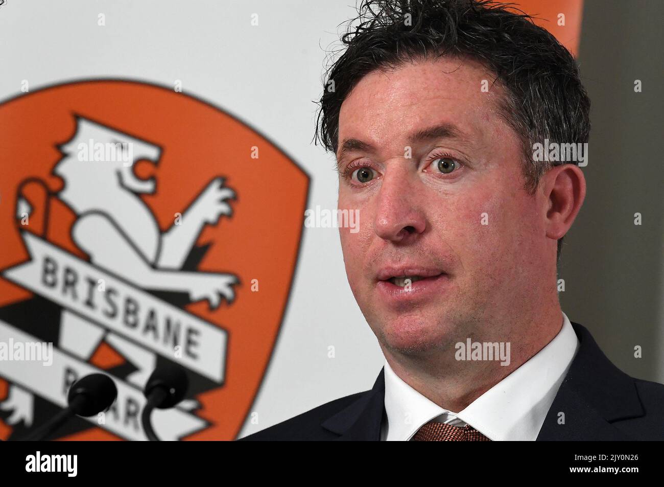 Former Liverpool football player Robbie Fowler is seen during a press ...