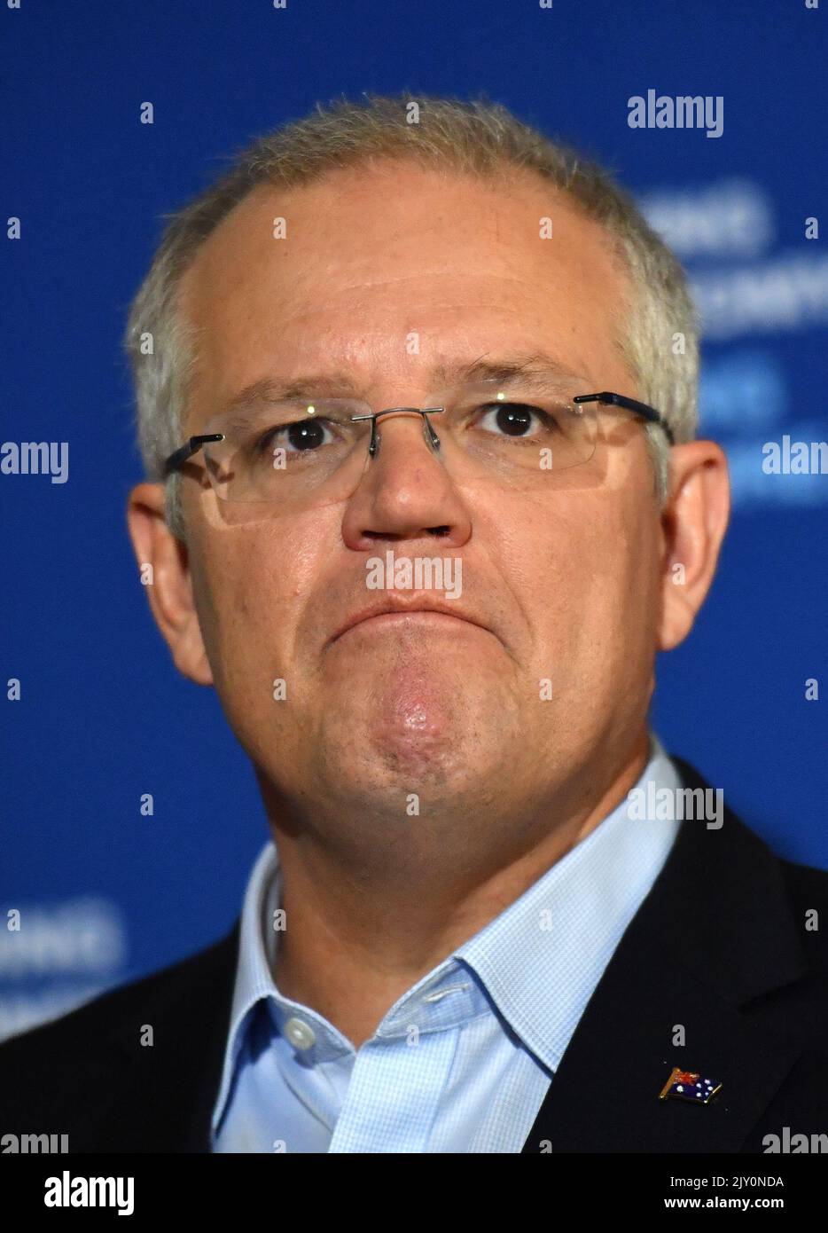 Prime Minister Scott Morrison at a business breakfast at the H on Smith ...