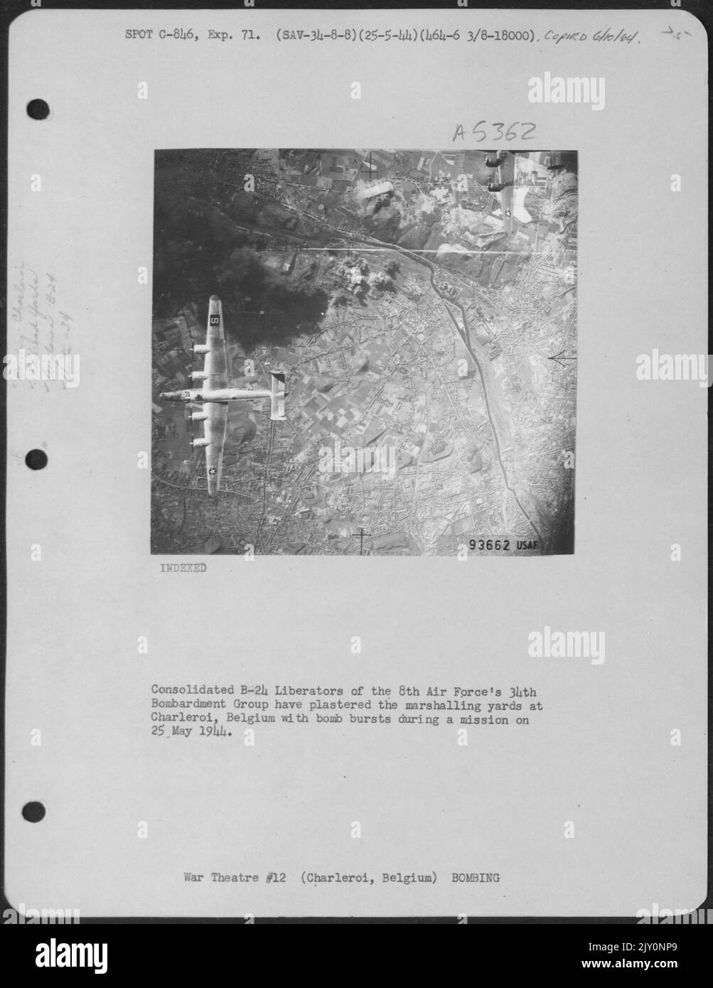 Consolidated B-24 Liberators Of The 8Th Air Force's 34Th Bombardment ...
