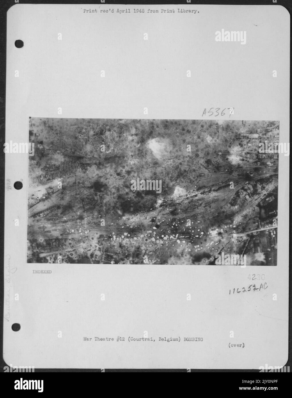 Photo Of Marshalling Yard At Courtrai, Belgium After Attack Of 26 July ...