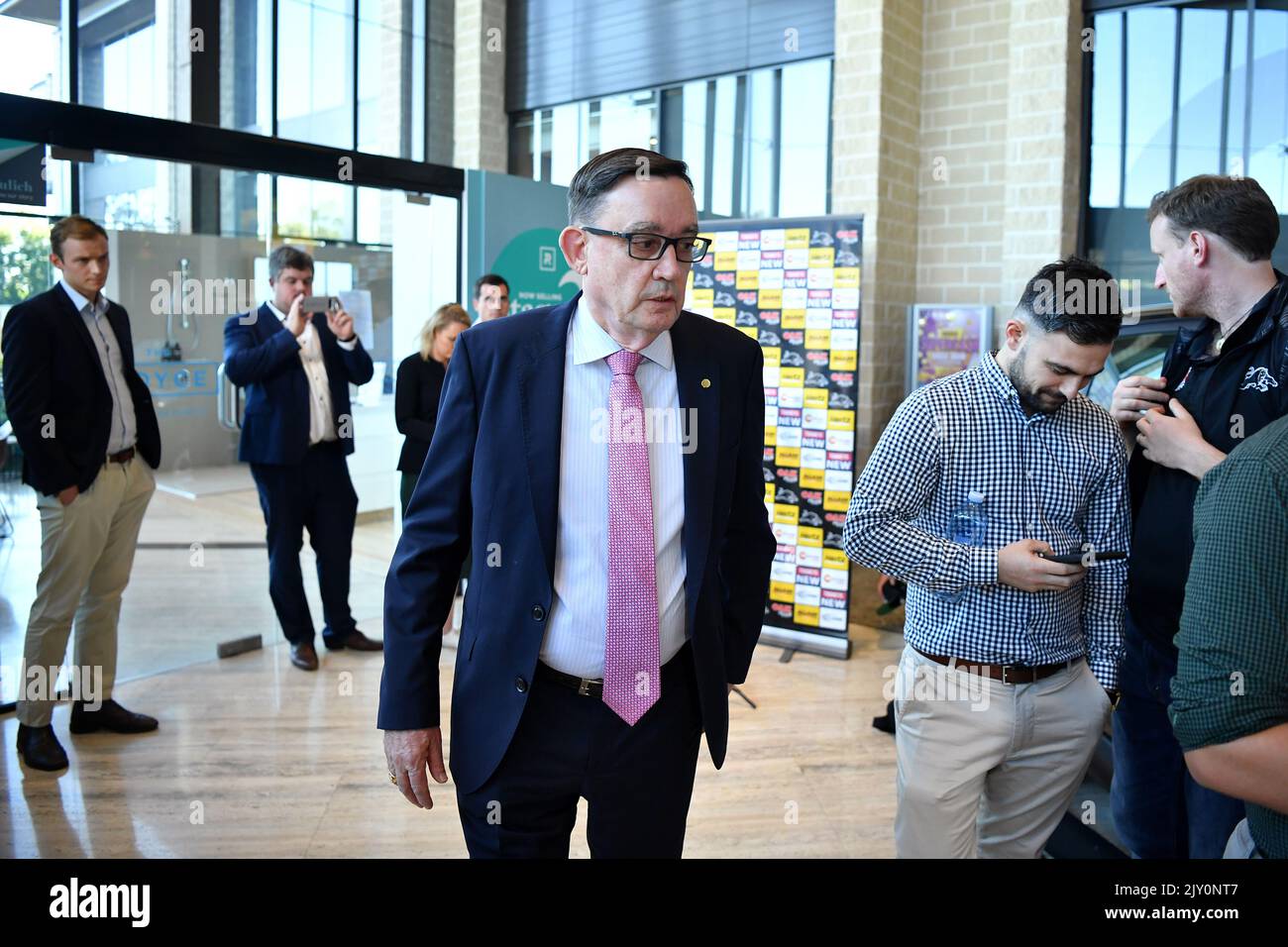 Penrith Panthers CEO Brian Fletcher speaks to the media in Sydney ...