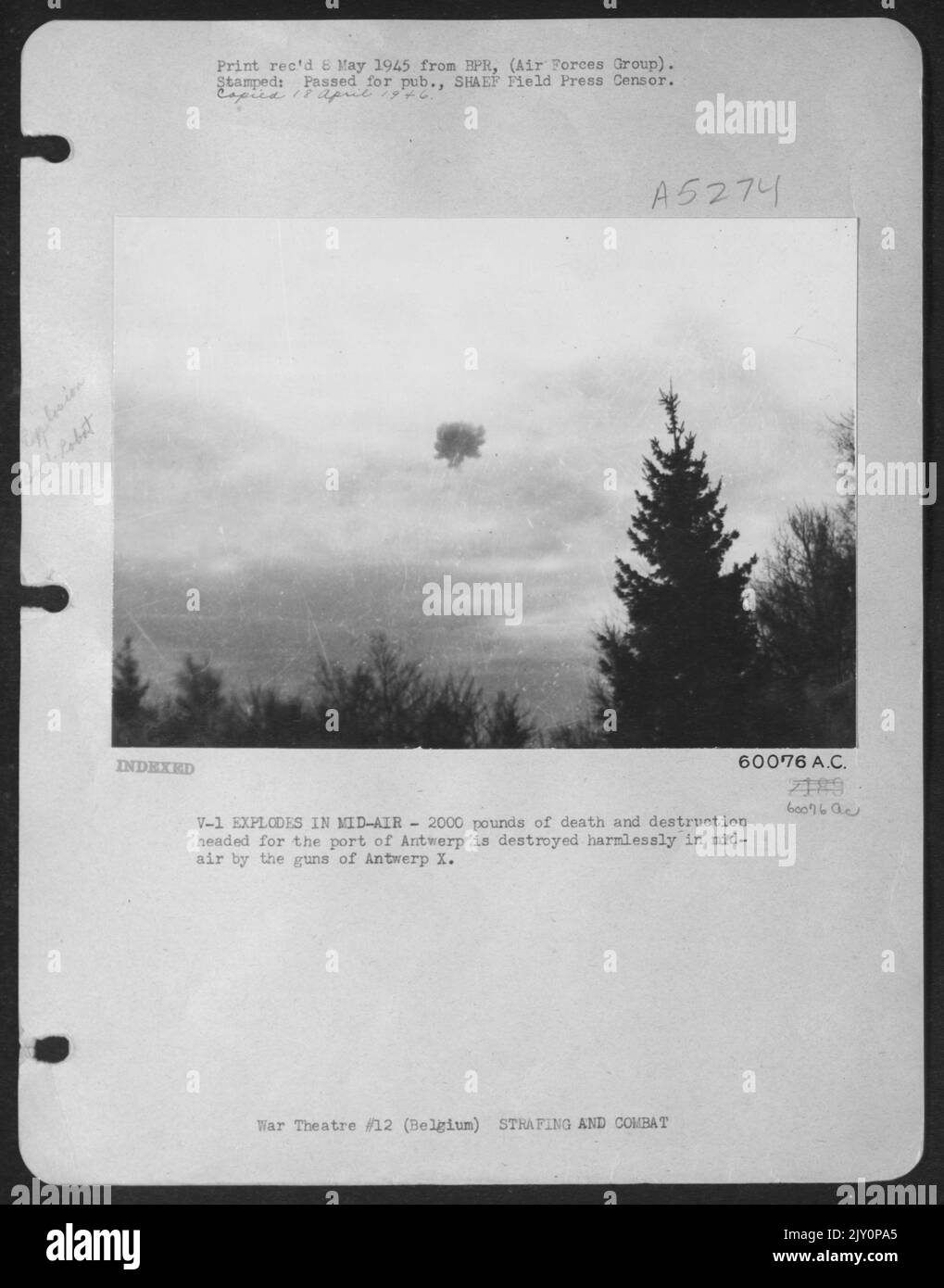 V-1 Explodes In Mid-Air - 2000 Pounds Of Death And Destruction Headed ...