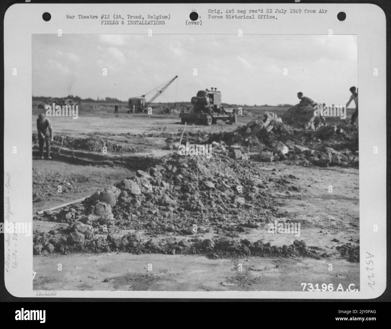 Soldiers Of The 834Th Engineer Aviation Battalion And Civilians Fill In ...