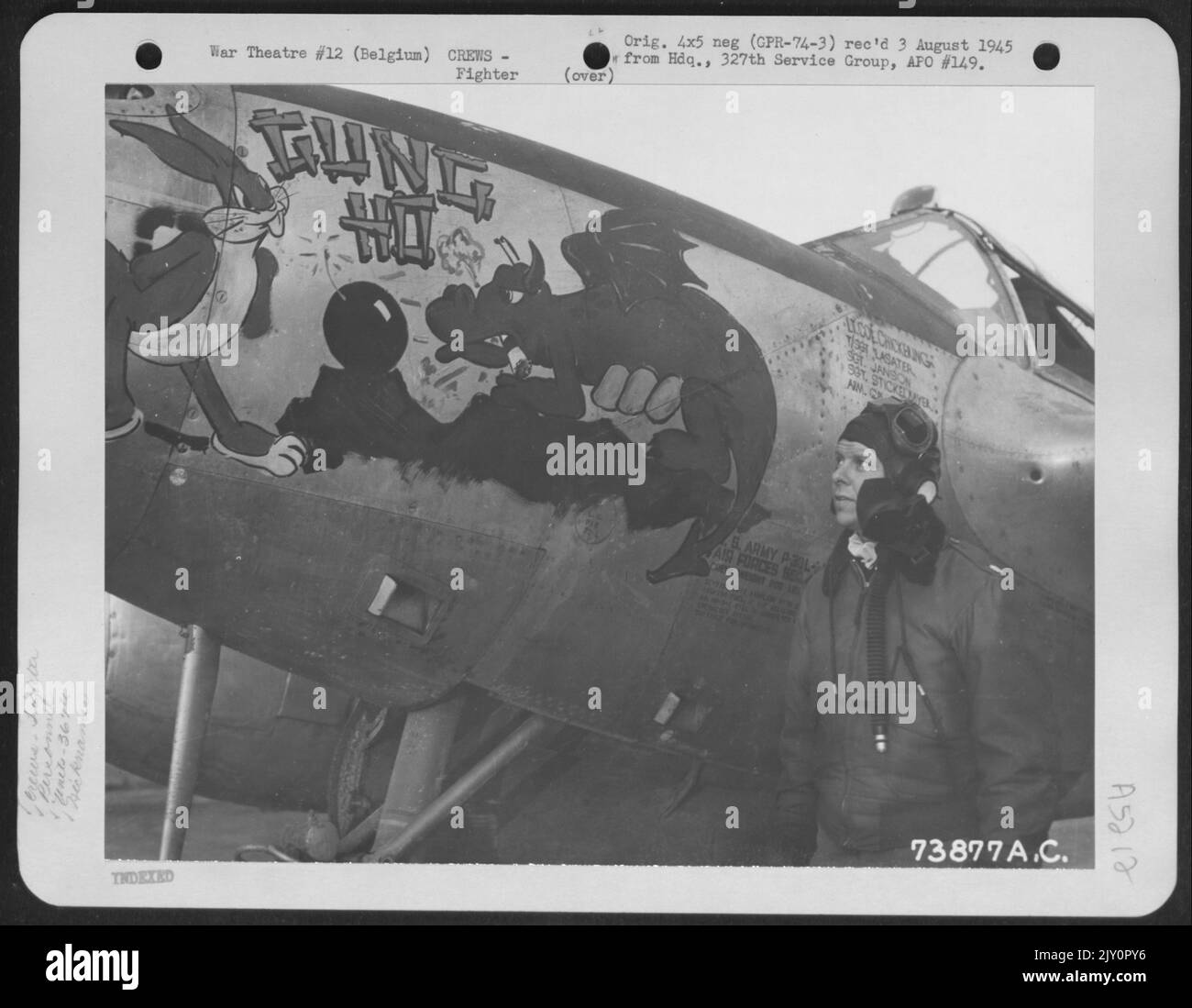 Lt. Colonel Chickering Of The 367Th Fighter Group, Poses Beside His ...