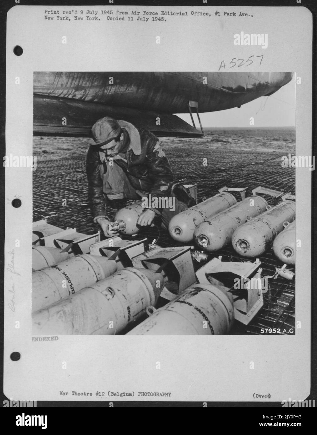 An Ordance Mechanic Sets Fuses Of The Flash Bombs Which, Upon Explosion ...