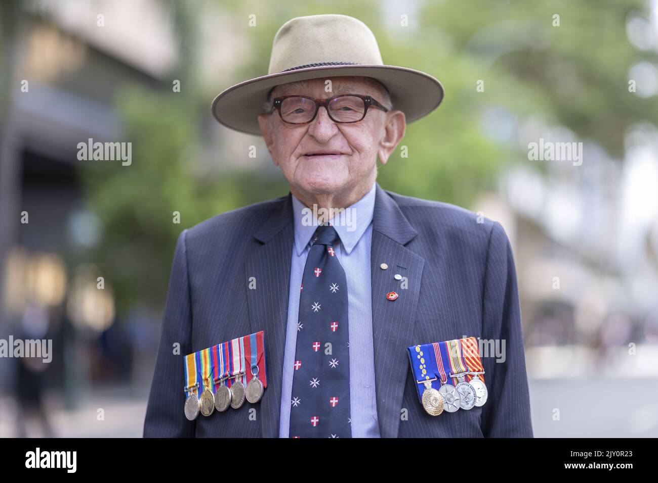 Australian Army captain Ray Geise poses for a portrait during the Anzac ...