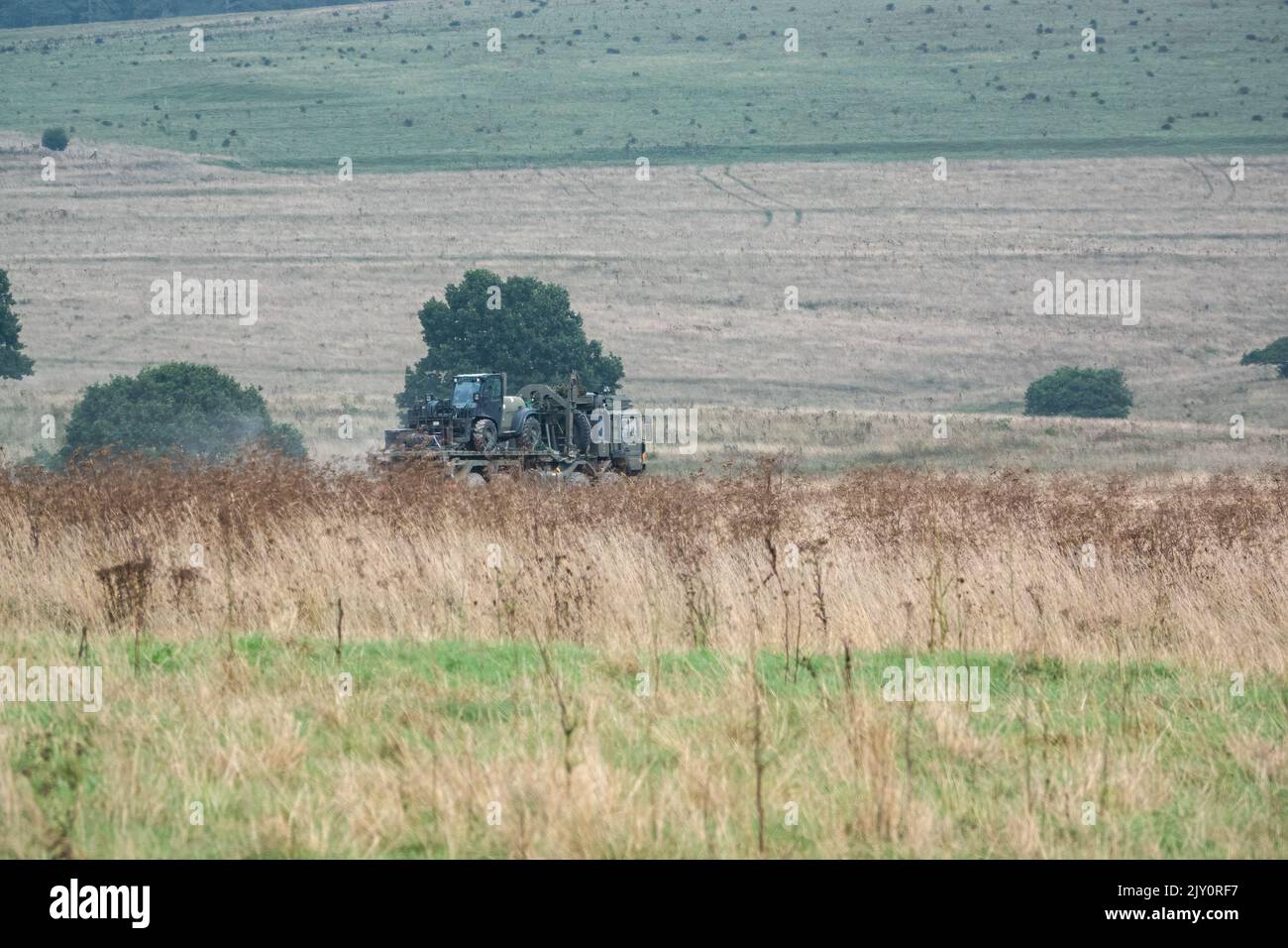 British army MAN HX77 SV 8x8 EPLS Heavy Utility Truck in action on a ...