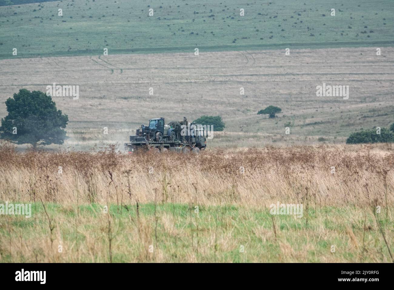 British army MAN HX77 SV 8x8 EPLS Heavy Utility Truck in action on a ...
