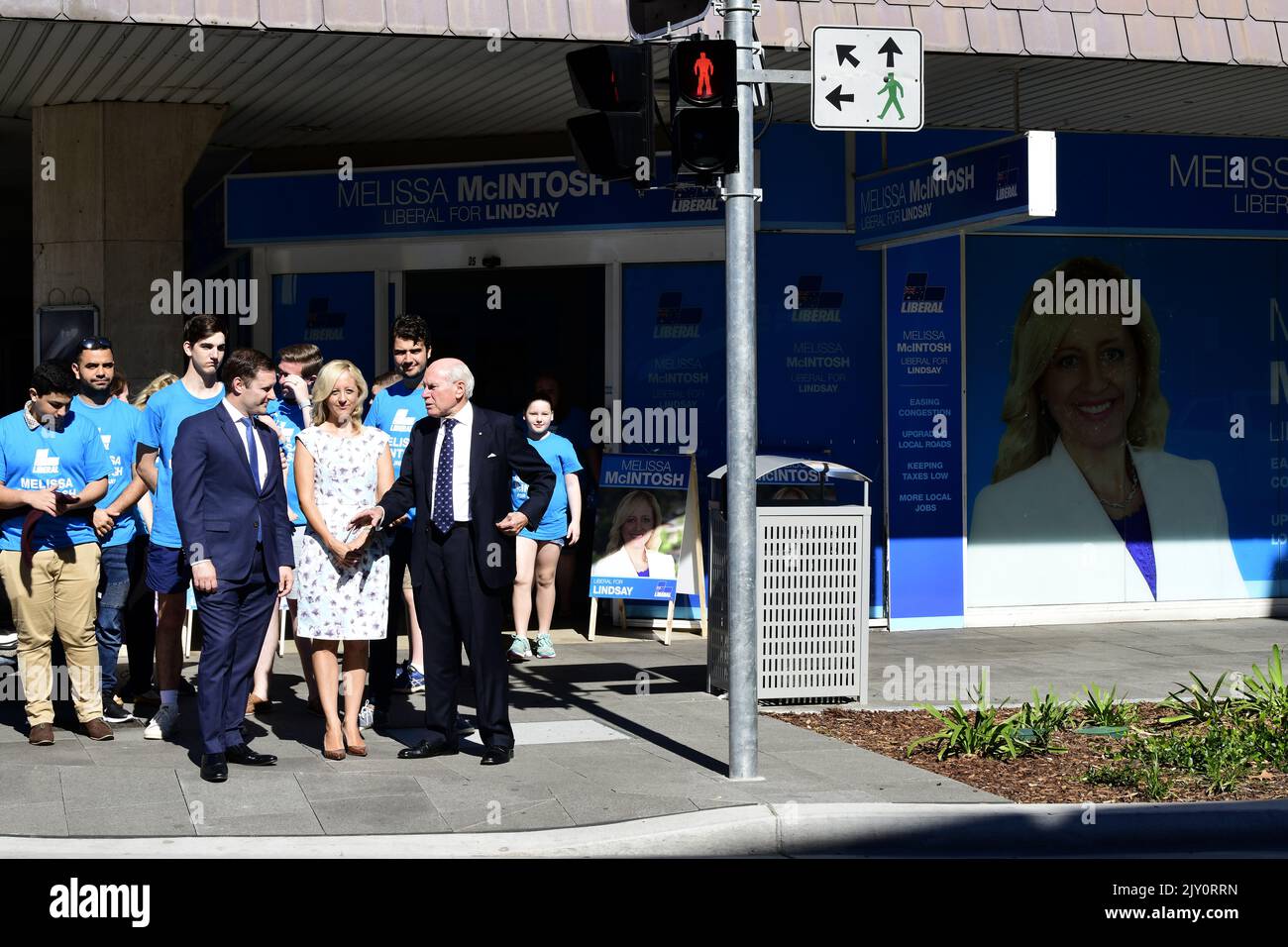 Former prime minister John Howard (right) and Special Minister of State ...
