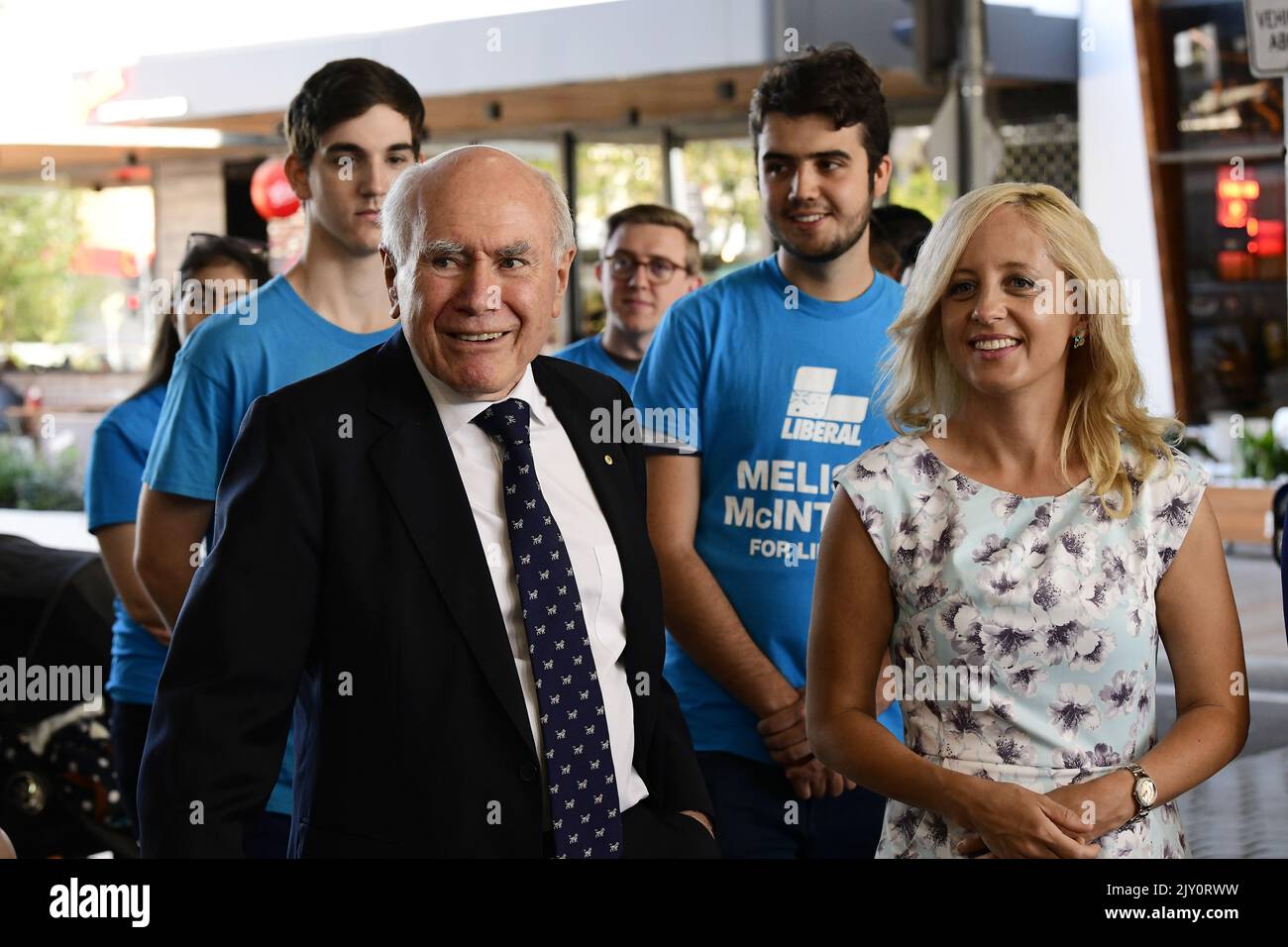 Former prime minister John Howard and Liberal candidate for Lindsay ...