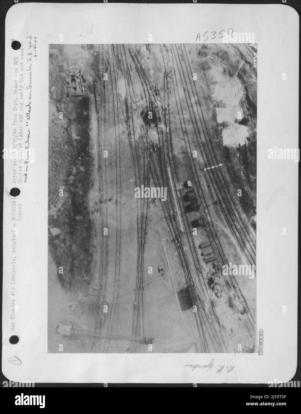 Uprooted tracks and cars-Heavy damaged can be seen at the marshalling ...