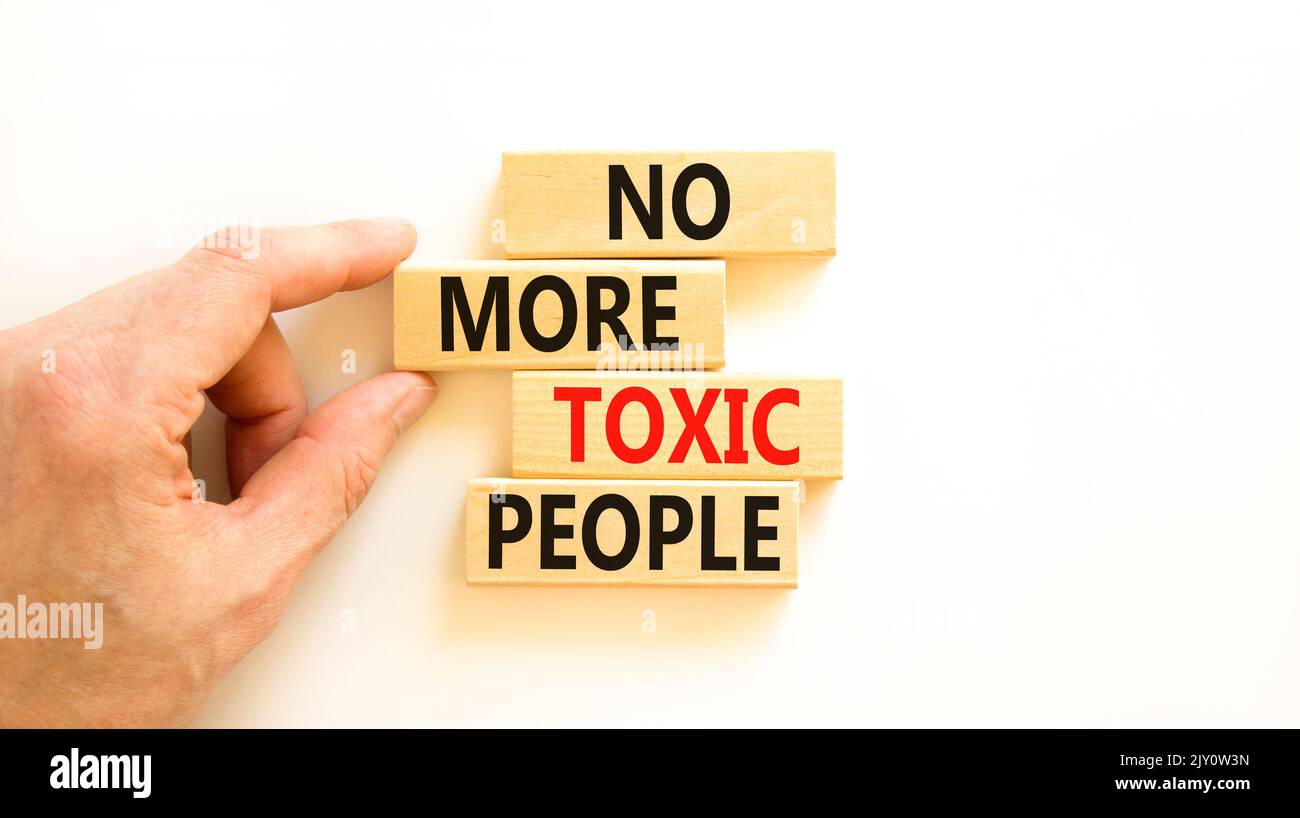 No more toxic people symbol. Concept words No more toxic people on ...