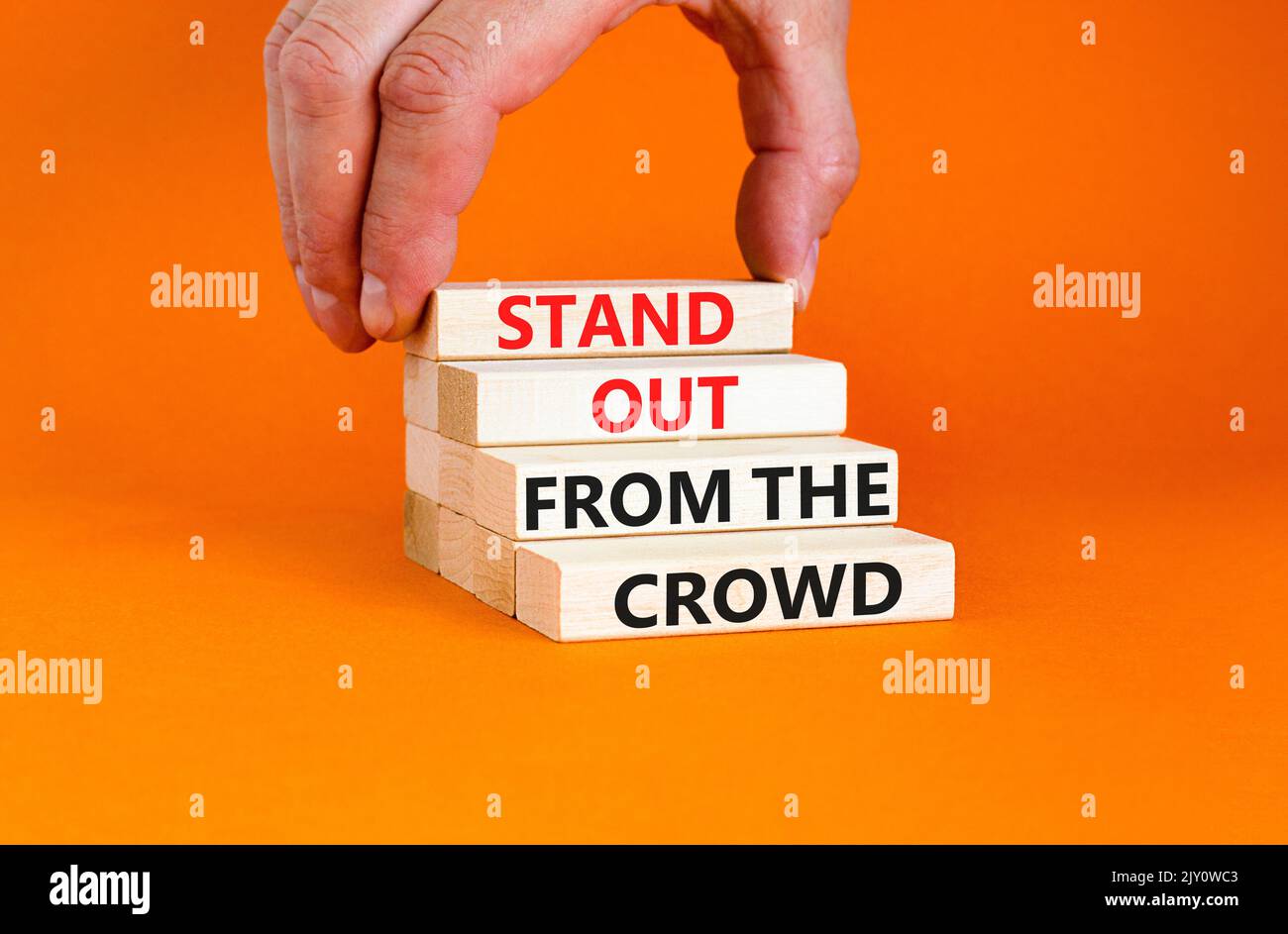 Stand out from the crowd symbol. Concept words Stand out from the crowd ...