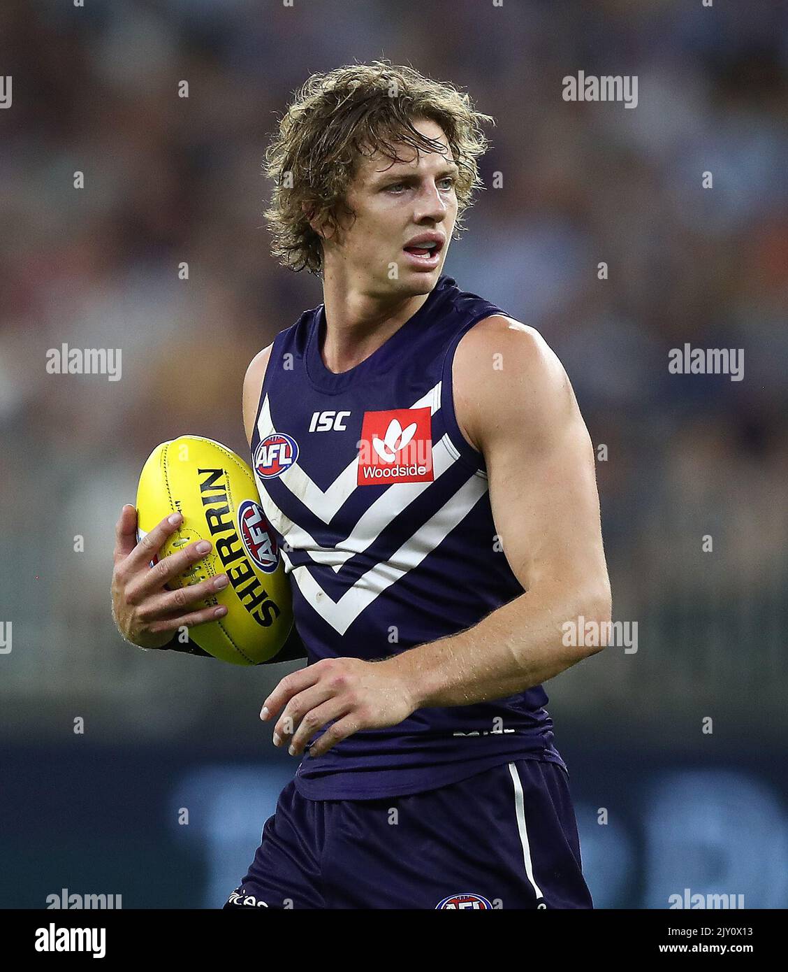 Nat Fyfe of the Dockers during the Round 6 AFL match between the ...