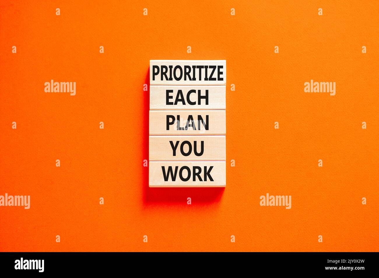Prioritize each plan you work symbol. Concept words Prioritize each ...