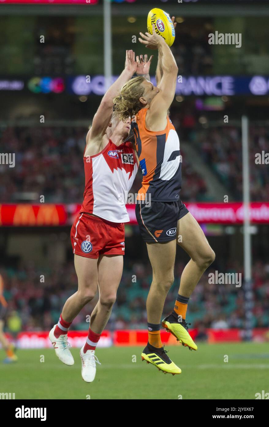 Nick Haynes of the Giants takes a mark during the Round 6 AFL match ...