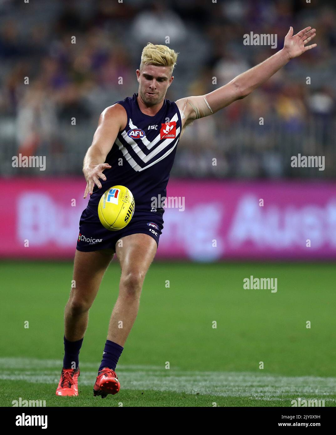 Luke Ryan of the Dockers during the Round 6 AFL match between the ...