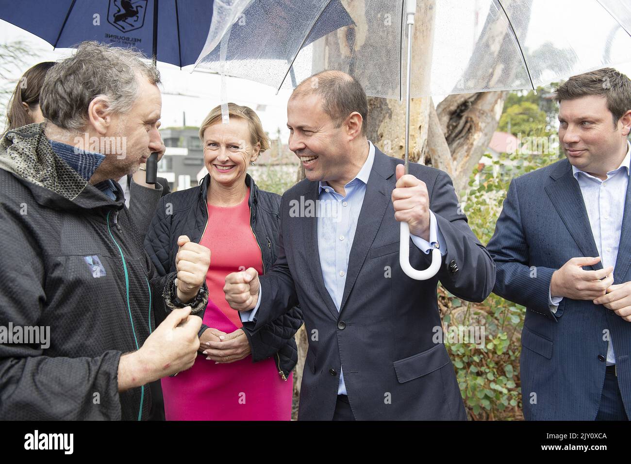 Liberal candidate for Higgins Katie Allen (second left), Federal ...