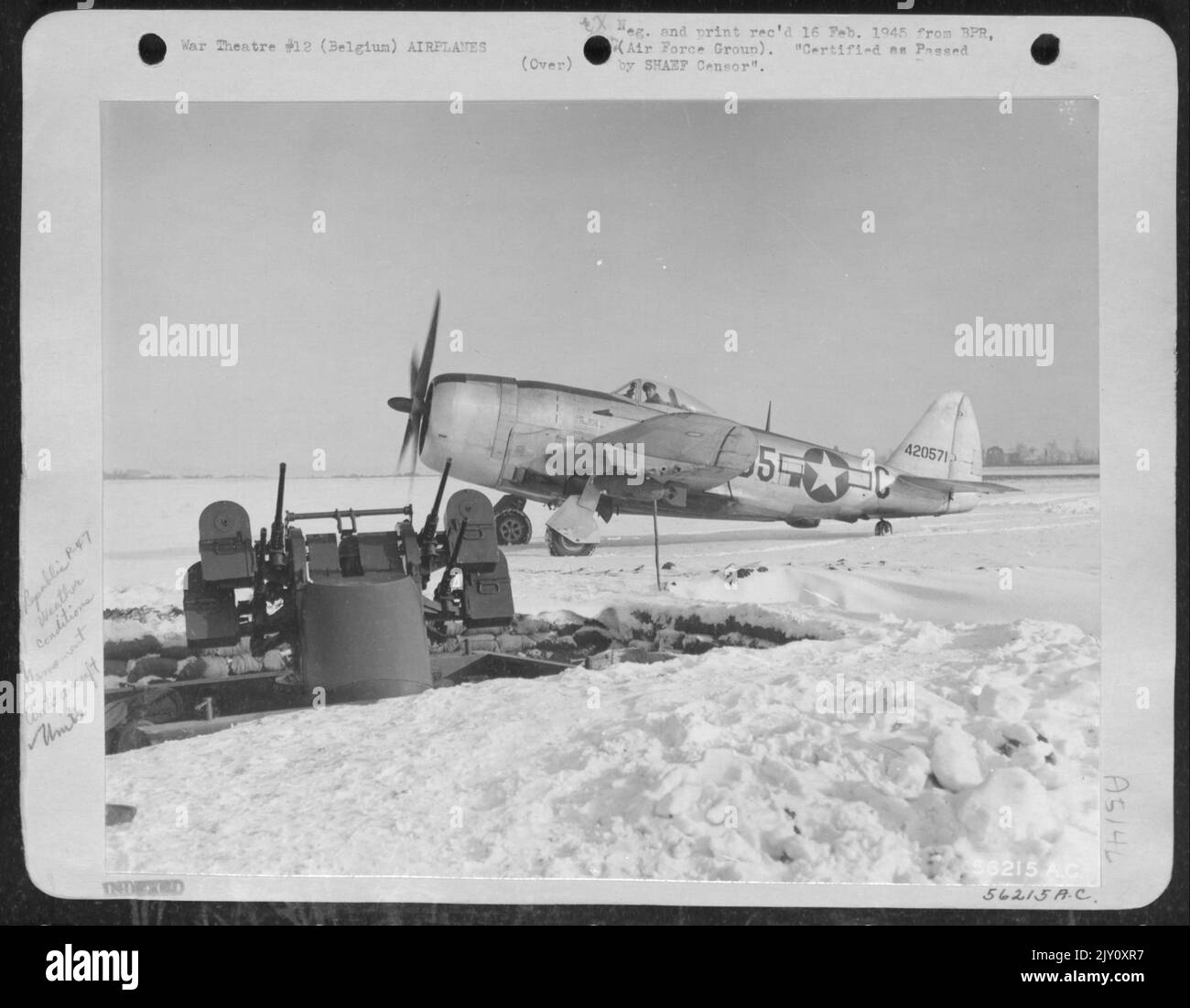 A Republic P-47 Thunderbolt of the 365th Fighter-bomber group, ready ...