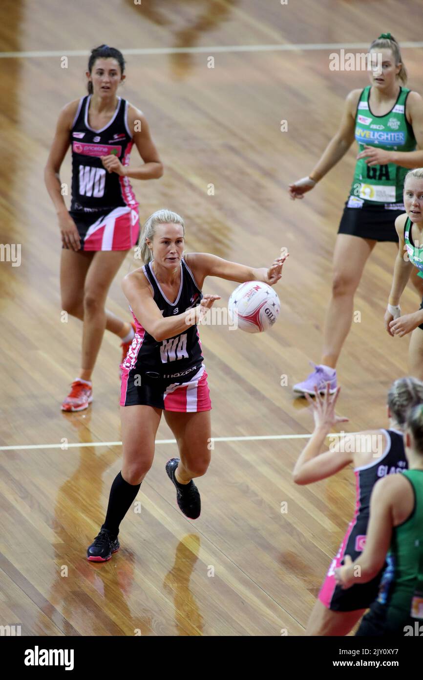 Chelsea Pitman of the Thunderbirds in action during the Round 1 Super ...