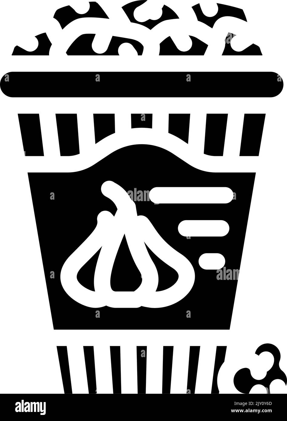 popcorn garlic glyph icon vector illustration Stock Vector Image & Art ...
