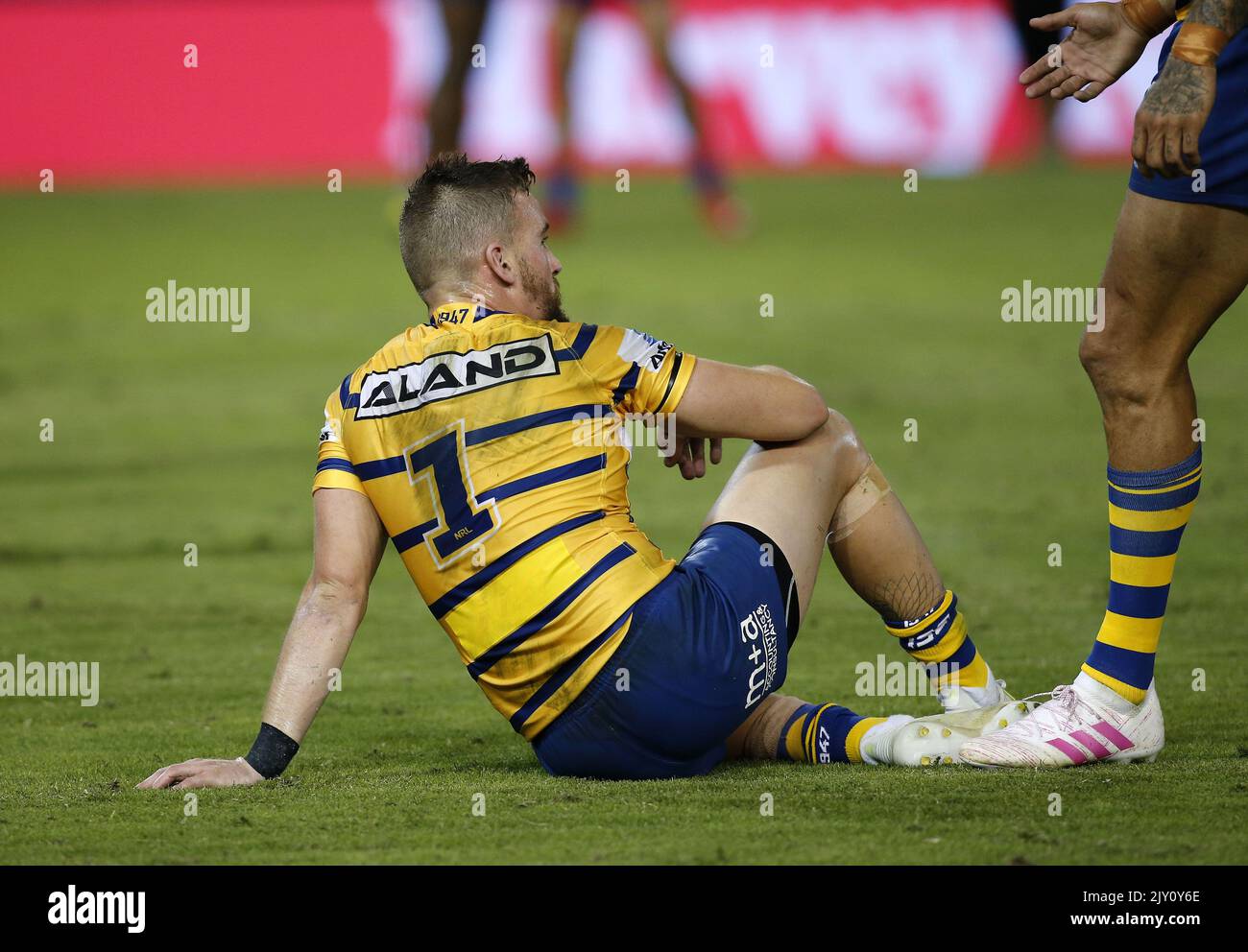 Clinton Gutherson of the Eels after the Round 7 NRL match between the ...