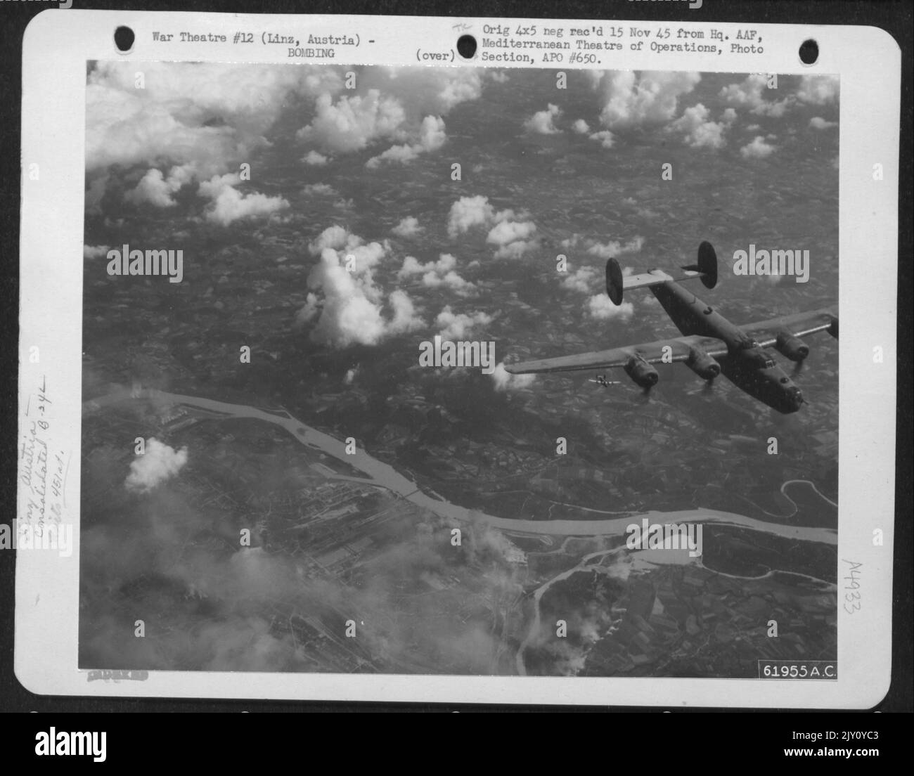 Bombing Of Linz, Austria, By Consolidated B-24 "Liberators" Of The 15Th ...