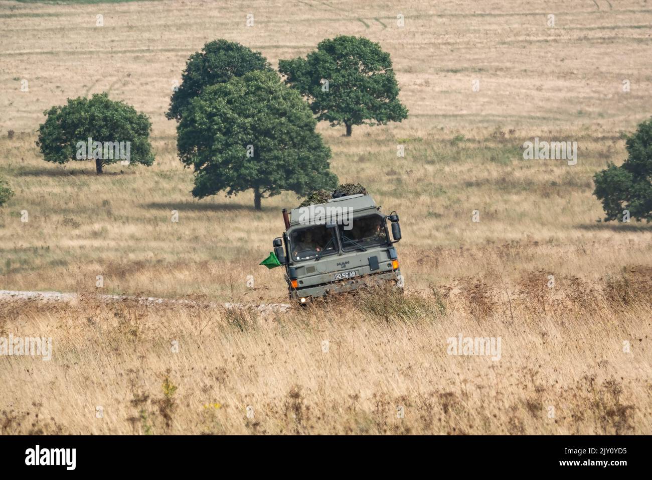 British army MAN HX58 6x6 Heavy Utility Truck EPLS in action on a ...
