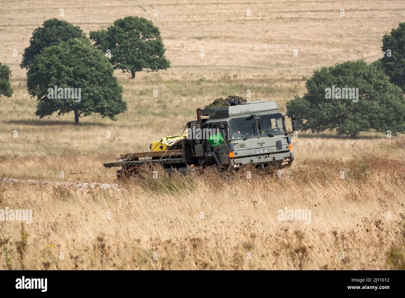 British army MAN HX58 6x6 Heavy Utility Truck EPLS in action on a ...