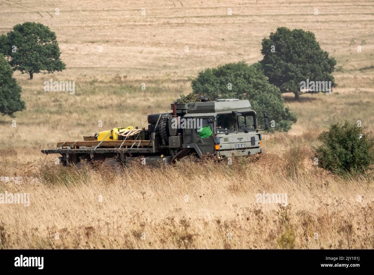 British army MAN HX58 6x6 Heavy Utility Truck EPLS in action on a ...