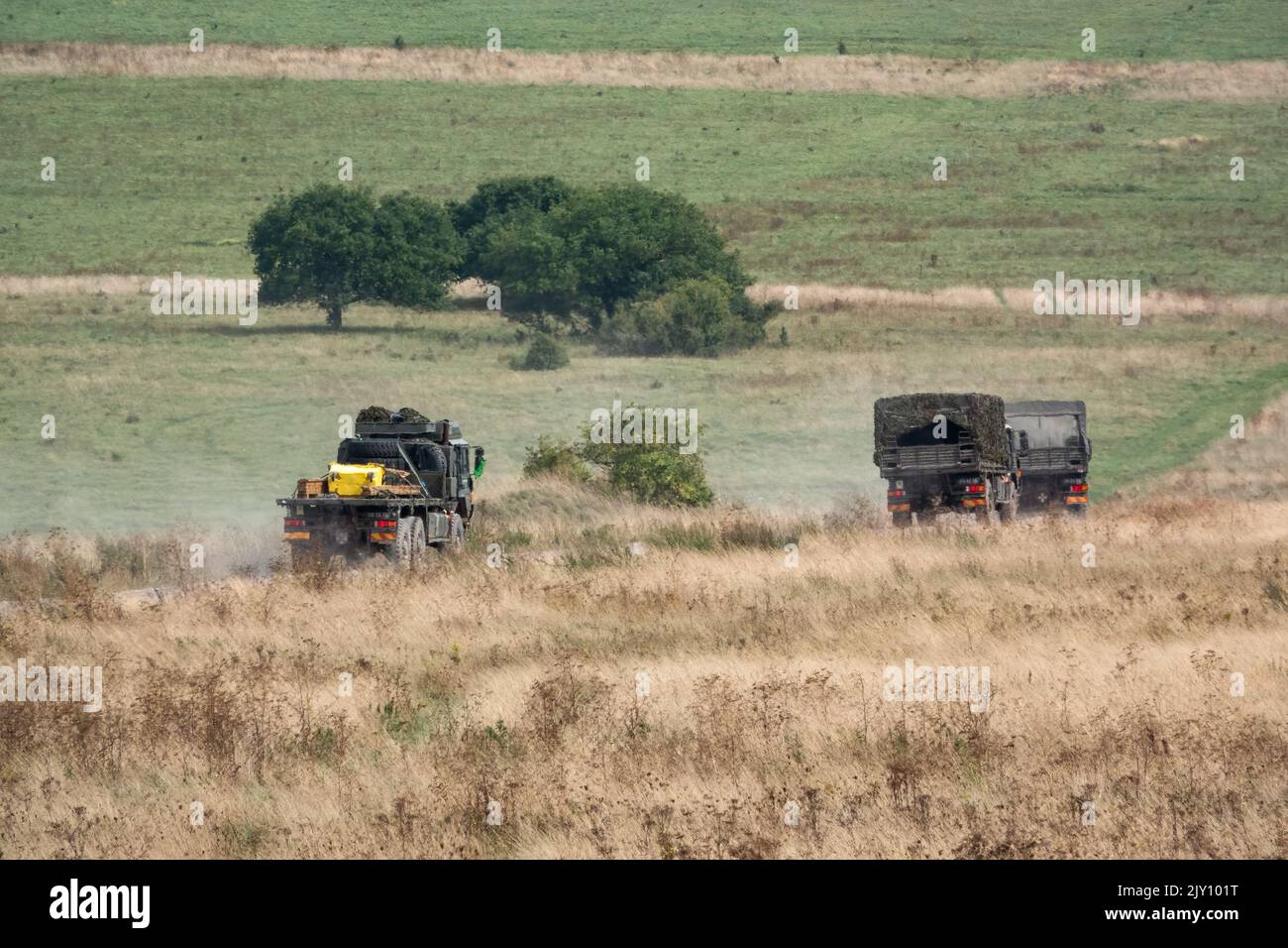 British army MAN HX58 6x6 Heavy Utility Truck EPLS in action on a ...