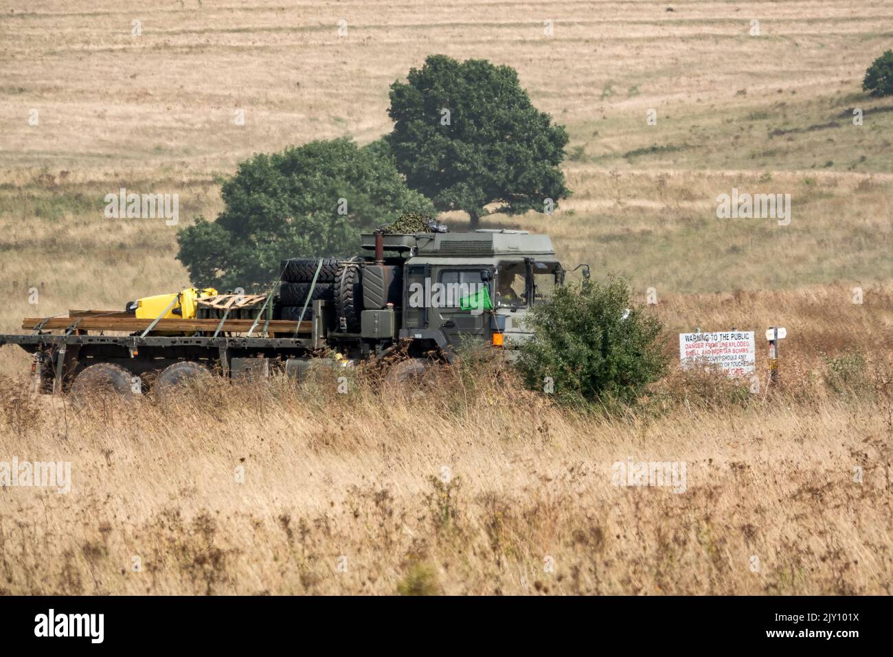 British army MAN HX58 6x6 Heavy Utility Truck EPLS in action on a ...