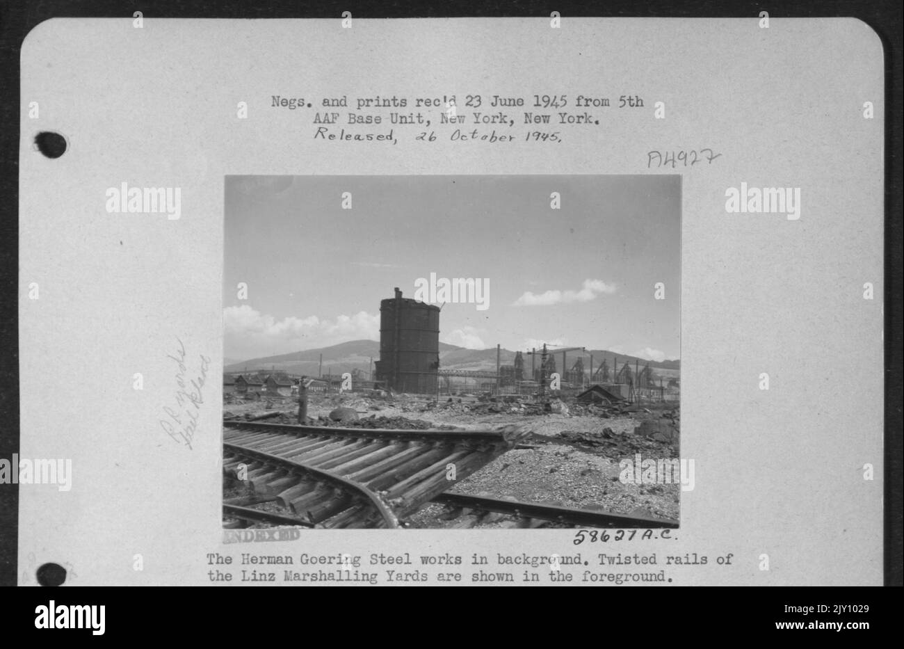 The Herman Goering Steel Works In Background. Twisted Rails Of The Linz ...