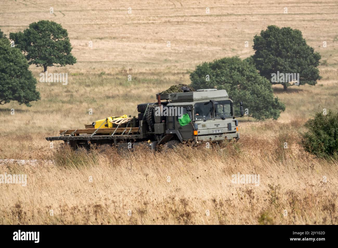 British army MAN HX58 6x6 Heavy Utility Truck EPLS in action on a ...