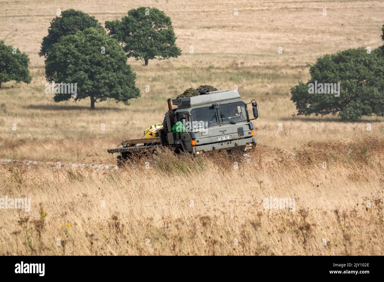 British army MAN HX58 6x6 Heavy Utility Truck EPLS in action on a ...