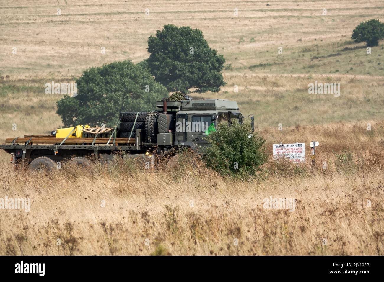 British army MAN HX58 6x6 Heavy Utility Truck EPLS in action on a ...