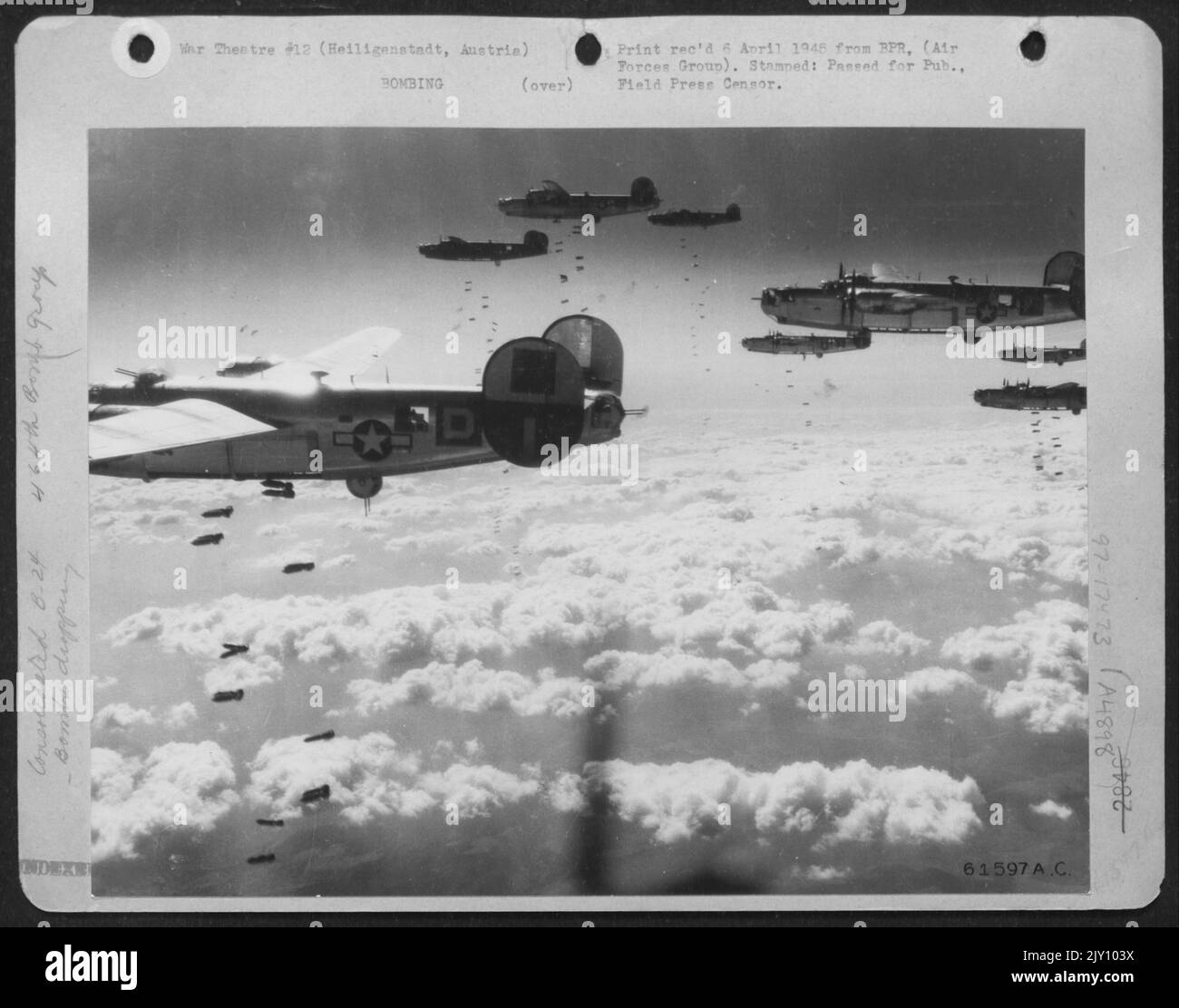 Formation Of Consolidated B-24 Liberator Bombers Of The 15Th Af Release ...