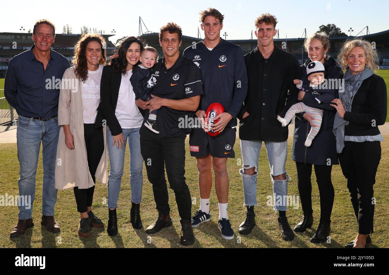 Carlton player Ed Curnow poses for a photograph at the Carlton Football ...