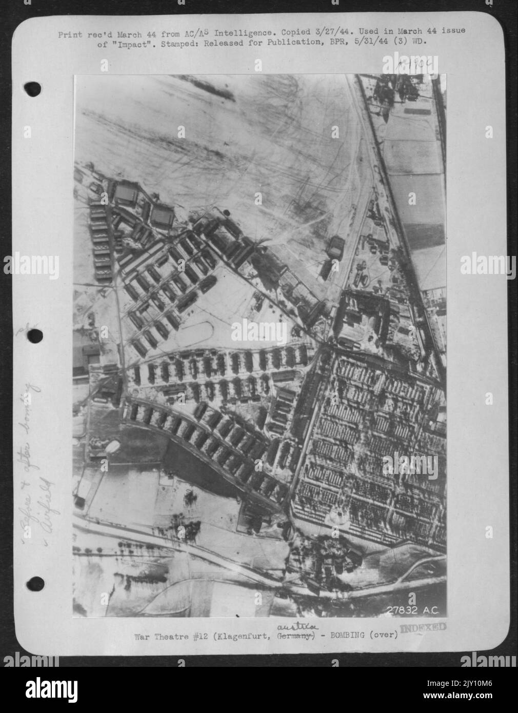 KLAGENFURT, GERMANY-before bombing-large Austrian Luftwaffe base on ...